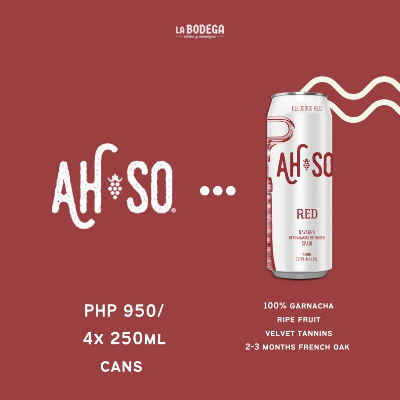 Ah So Red Wine 4 x 250ml Can – La Bodega Vinos y Cervezas